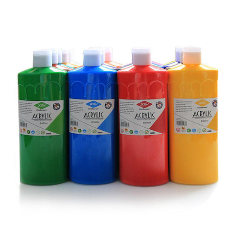 Hot Sale Non-toxic 19 Colors Plastic Bottle 500ml Colorful Acrylic ...