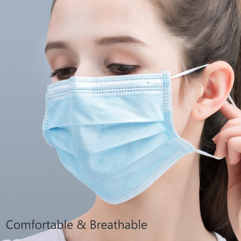 Disposable Non Woven Ear-loop 3-ply Face Mask, Wholesale Respirators ...