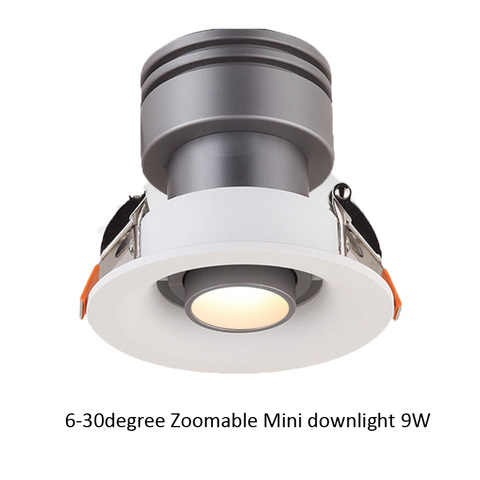 Museum lighting Zoomable mini led downlight cut size 70mm 3inch 9w ...