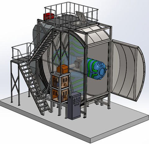 Rising Sun Single Station Bi-Axial Rotational Moulding Machine for ...