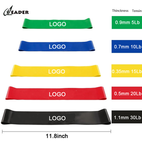 Wholesale Exercise Mini Latex Yoga Custom Printed Logo Resistance Band ...