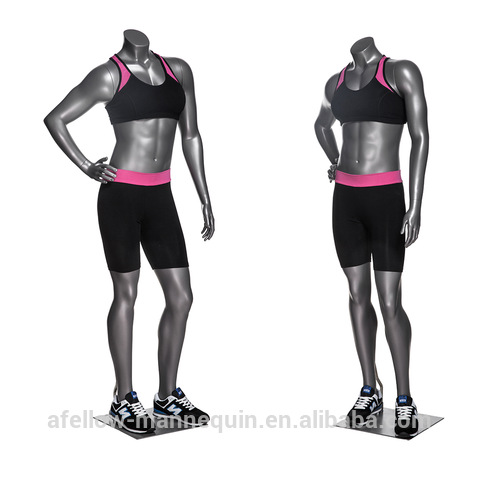 Standing muscular female mannequin headless sporting woman HEF-06 ...