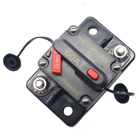 waterproof DC 48V Auto Car marine 60A Surface Mount Overload Protector ...