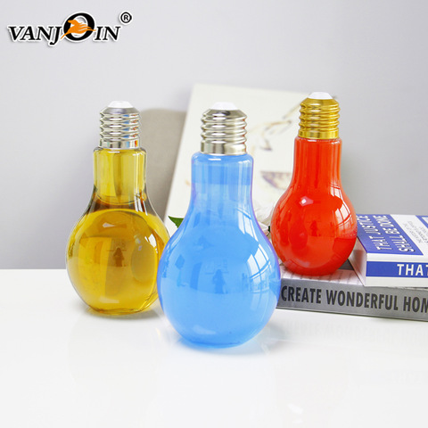 Light Bulb Bottle Plastic With Aluminium Cap 8oz 12oz 16oz Water ...