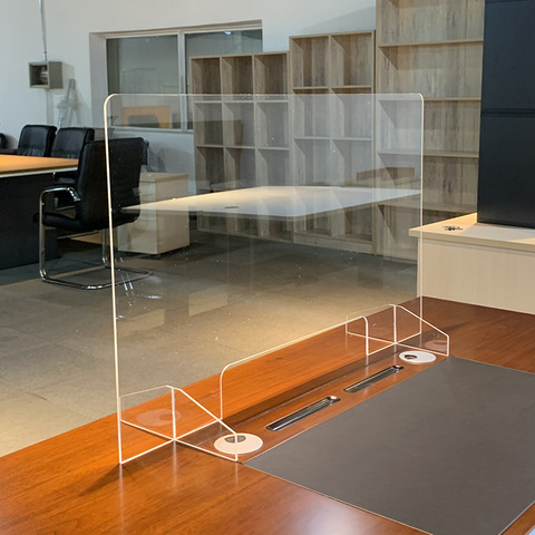 Clear Acrylic Sneeze Barrier Office Dividers School Table Sneeze Guard ...