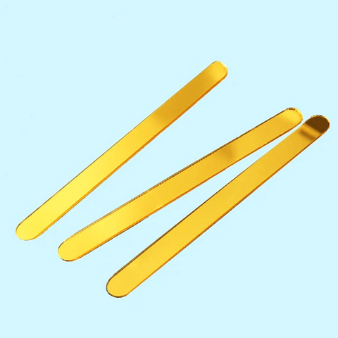 Gold Mirror Acrylic Ice Cream Stick Plastic Ice Cream Stick Perspex ...