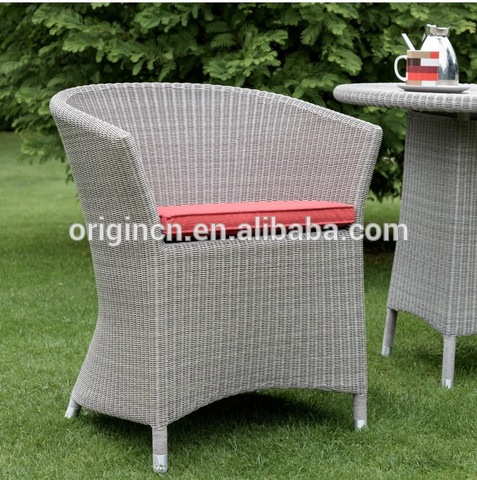 Beach use outdoor half round chair and high table plastic wicker luxury ...