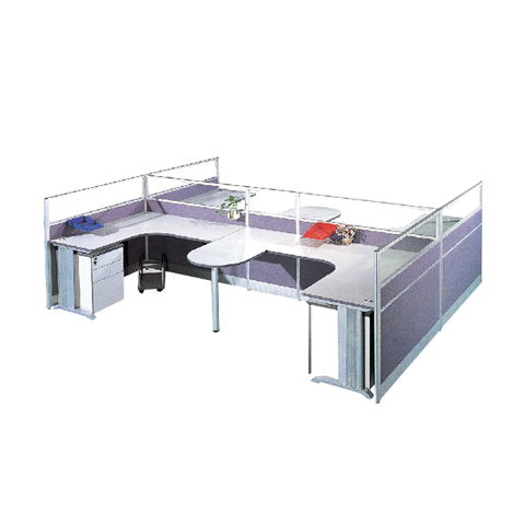 Modern Half Height Cubicle Office Partition Modular Single Desk ...