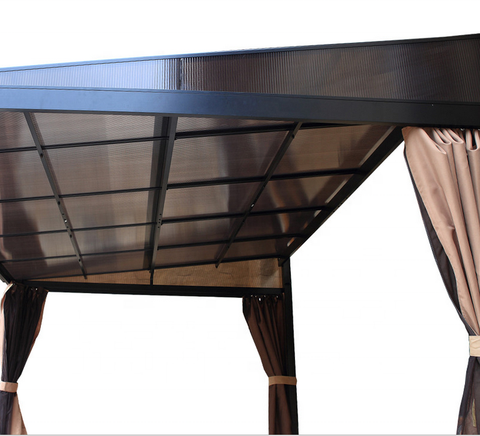 3*4m Metal Polycarbonate PC Board Roof Aluminium Pergola Pavilion ...