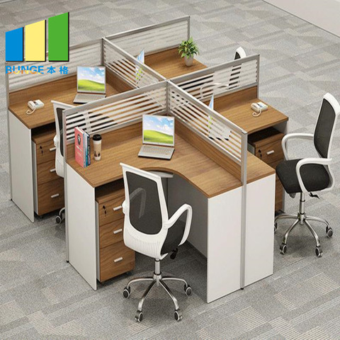 Commercial Conference Room Desk Modular Office Cubicles 4 Seater Office ...