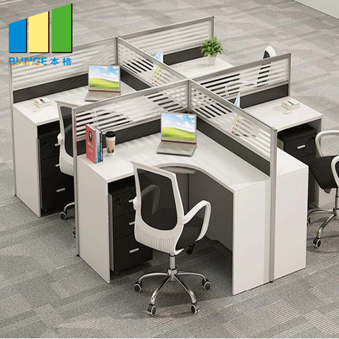 Commercial Conference Room Desk Modular Office Cubicles 4 Seater Office ...