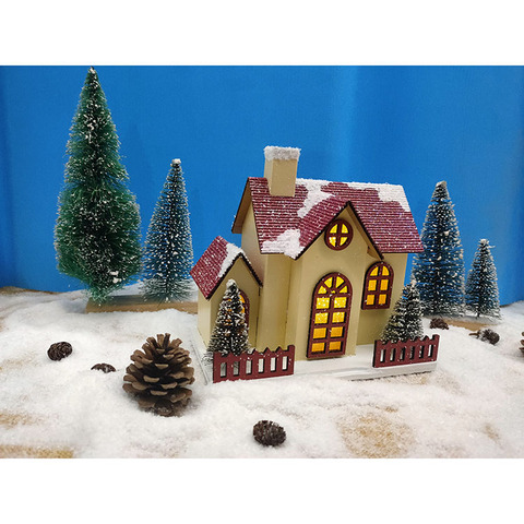 Corrugated Cardboard House Animated Christmas Village Lighting Nativity ...
