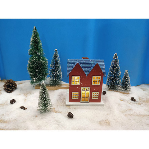 Corrugated Cardboard House Animated Christmas Village Lighting Nativity ...